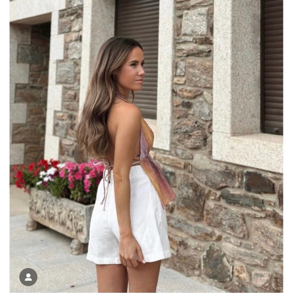 Zara | Tops | Nwt Zara Embroidered Beaded Open Back Halter Top | Poshmark